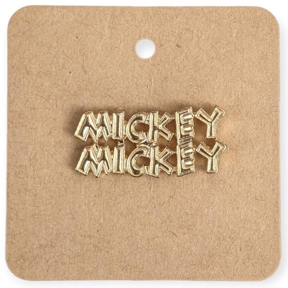 Disney | Accessories | Mickey Mouse Disney Pin Gold Mickey Mickey Name ...